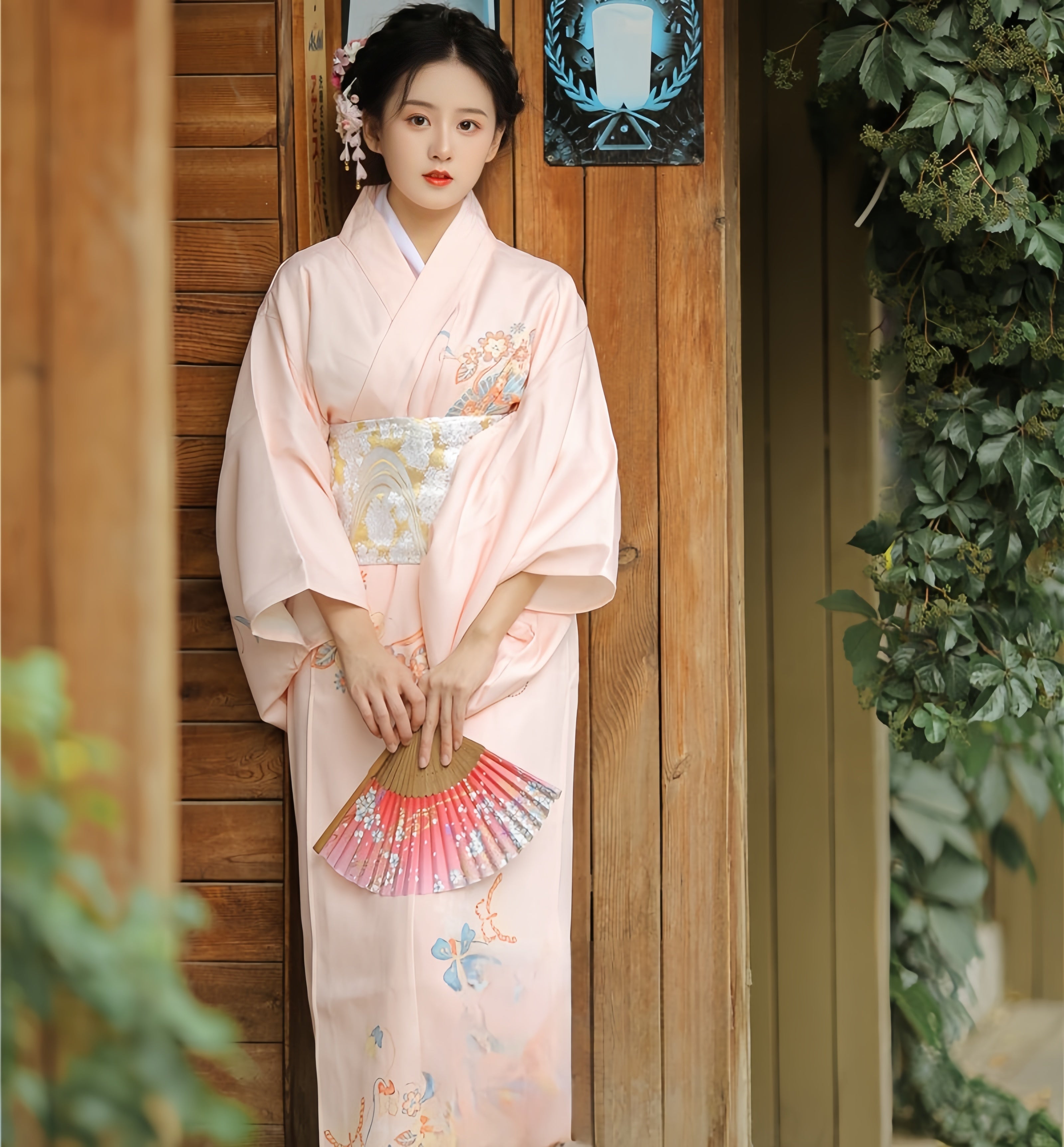 Traditional Furisode and Yukata Style Women's Traditional Japanese Kim ...