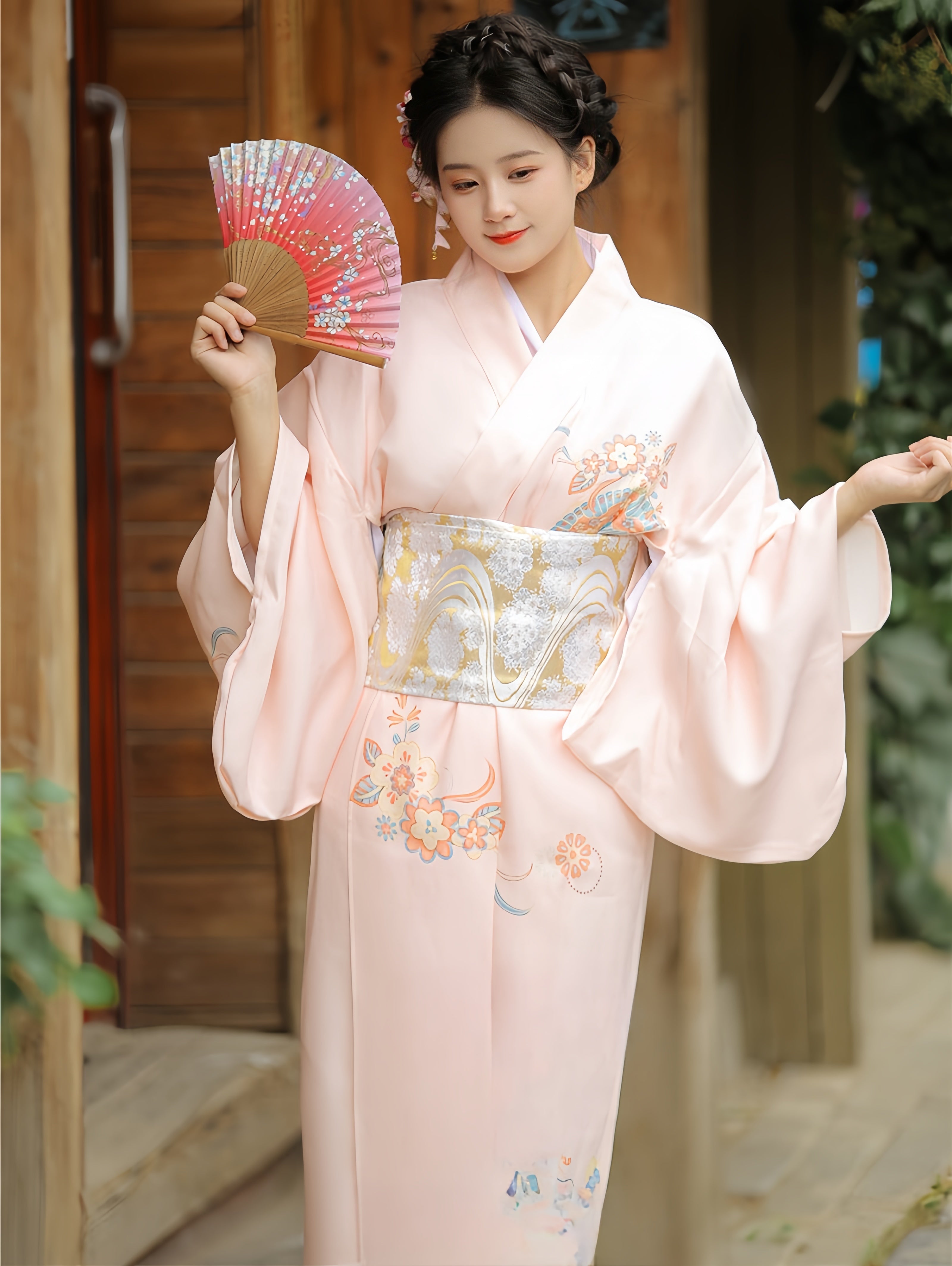 Traditional Furisode and Yukata Style Women's Traditional Japanese Kim ...