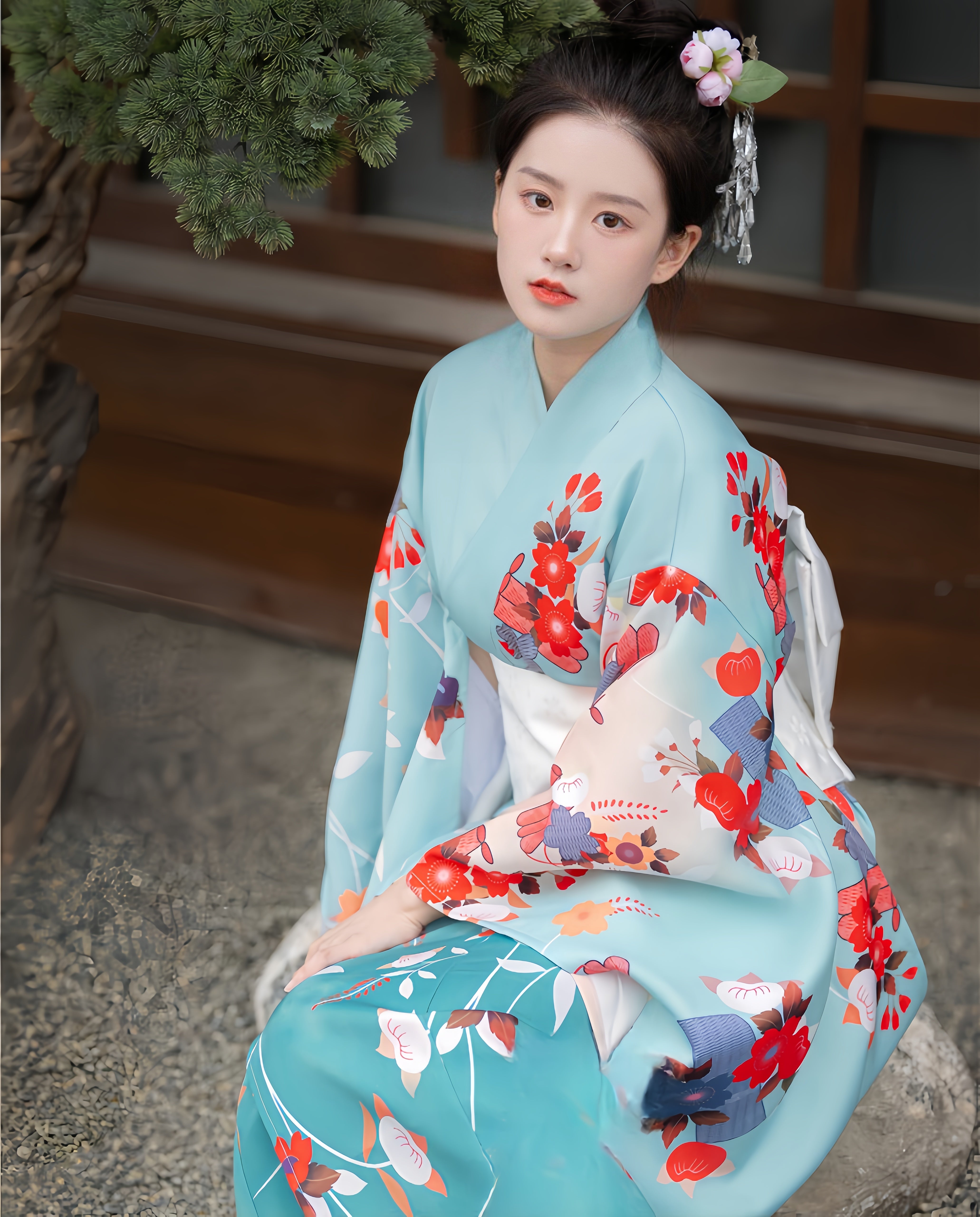 Traditional Furisode and Yukata Style Women's Traditional Japanese Kim ...