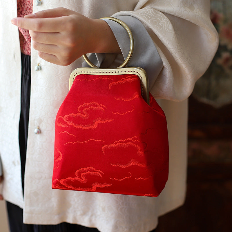 Handmade Traditional Chinese Brocade Round Handle Bag – IDREAMMART