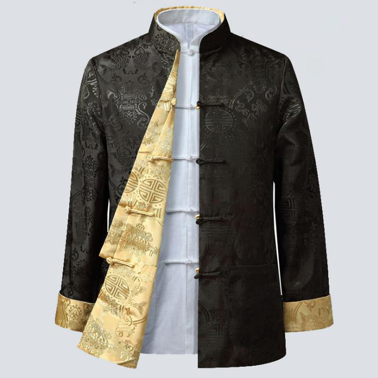 Reversible Silk Blend Auspicious Chinese Jacket – IDREAMMART