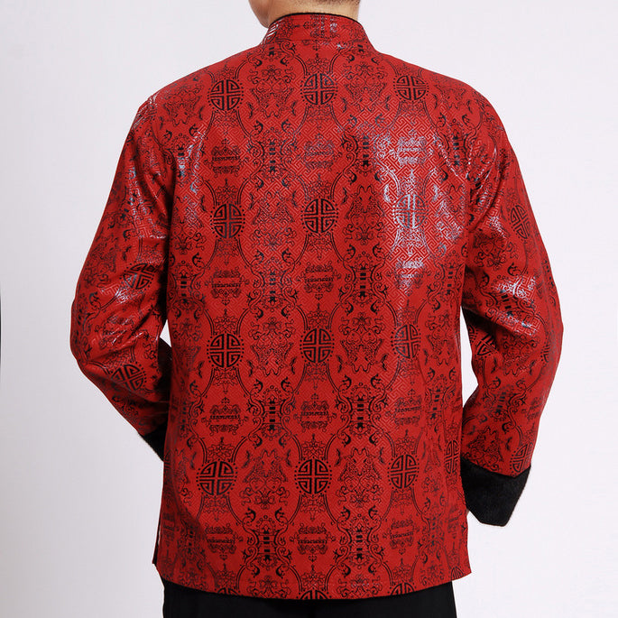 Auspicious Pattern Mandarin Collar Traditional Chinese Jacket – IDREAMMART