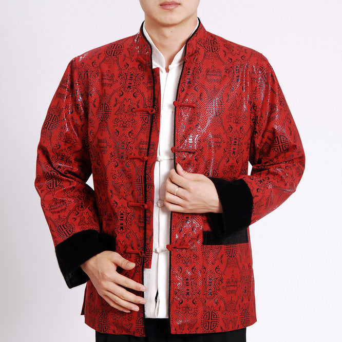 Auspicious Pattern Mandarin Collar Traditional Chinese Jacket – IDREAMMART