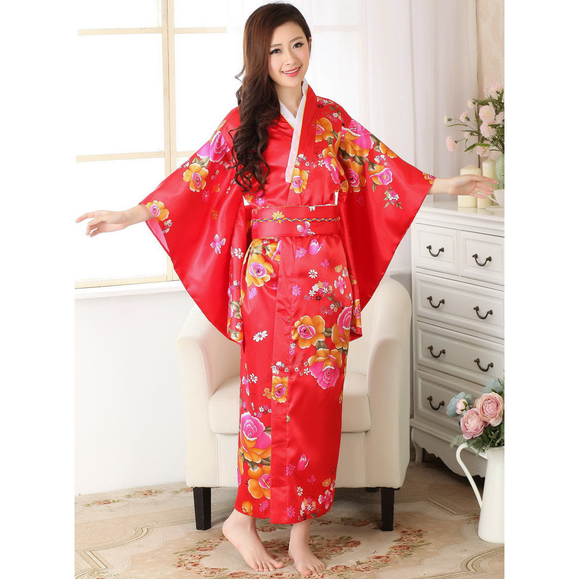Women's Floral Traditional Japanese Kimono – IDREAMMART