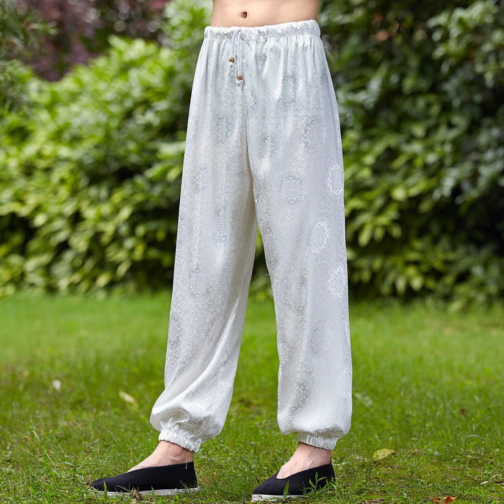 Auspicious Pattern Silk Blend Chinese Kung-fu Suit – IDREAMMART