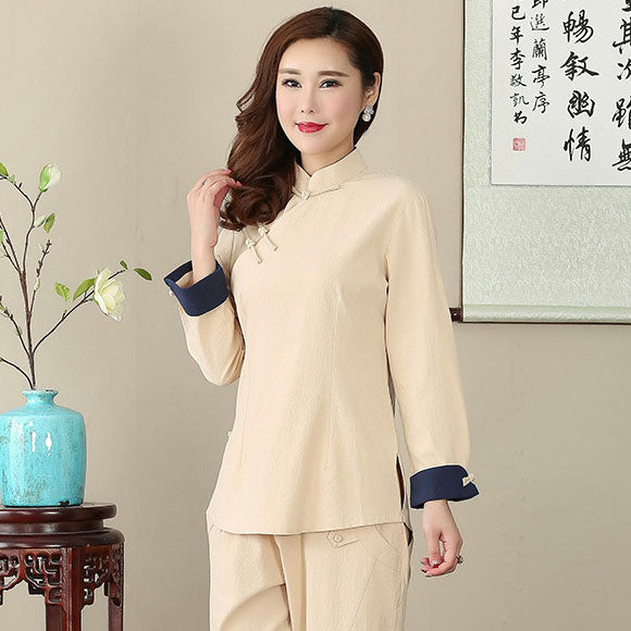 Signature Cotton Traditional Chinese Blouse Mother Shirt – IDREAMMART