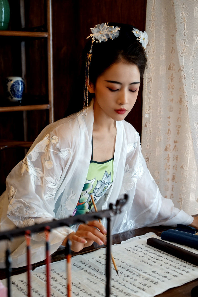 Sexy Lotus Pattern Real Silk Bellyband Halter Top Chinese Dudou ...