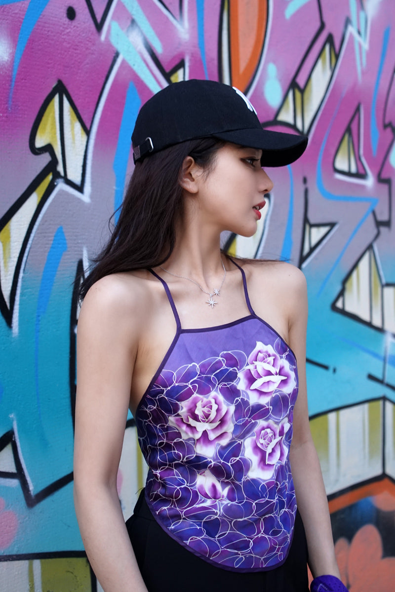 Sexy Floral Real Silk Bellyband Halter Top Chinese Dudou – IDREAMMART