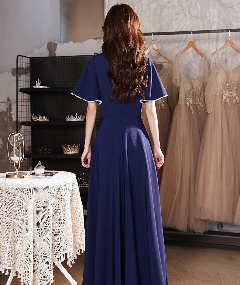 Trumpet Sleeve Cheongsam Top Chinese Prom Dress with Sequins Edge ...
