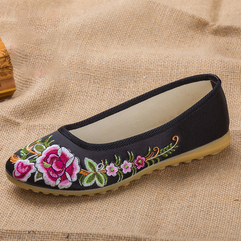 Traditional Chinese Floral Embroidery Shoes Dancing Shoes – IDREAMMART