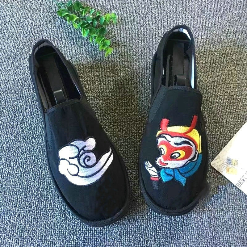 Son Goku Embroidery Traditional Chinese Causal Shoes Loafers – IDREAMMART