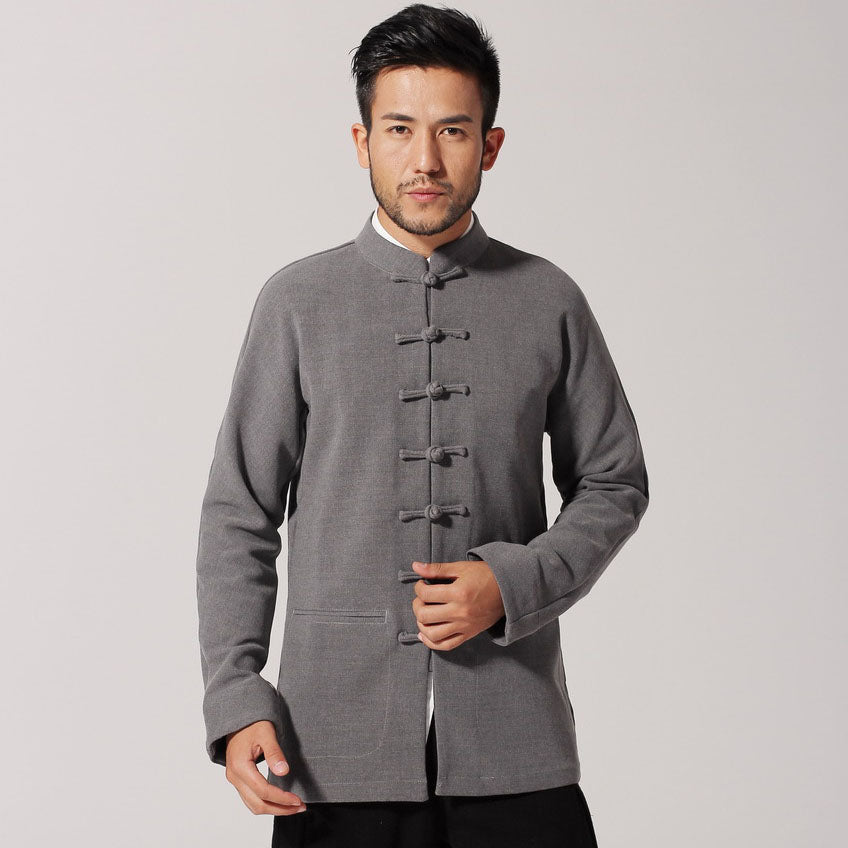 Mandarin Collar Bodycon Chinese Jacket Kung Fu Coat – IDREAMMART