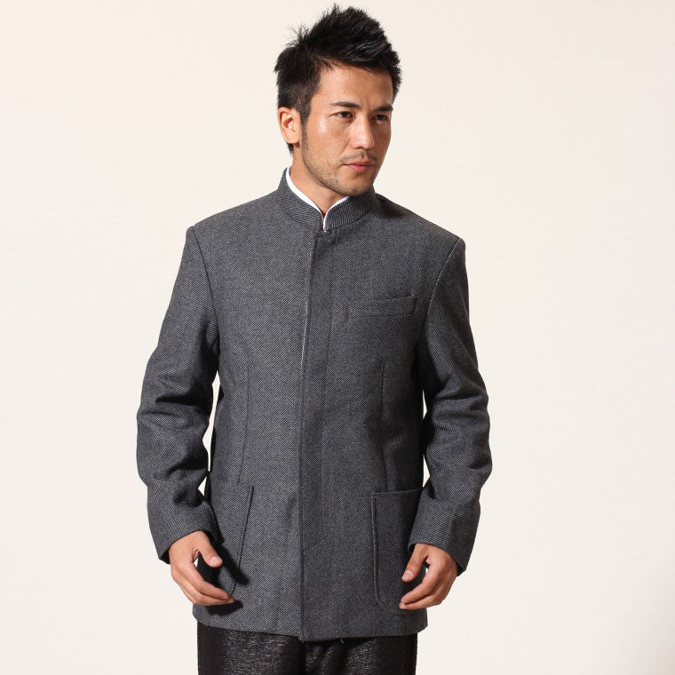 Long Sleeve Retro Wool Blend Chinese Style Jacket – IDREAMMART