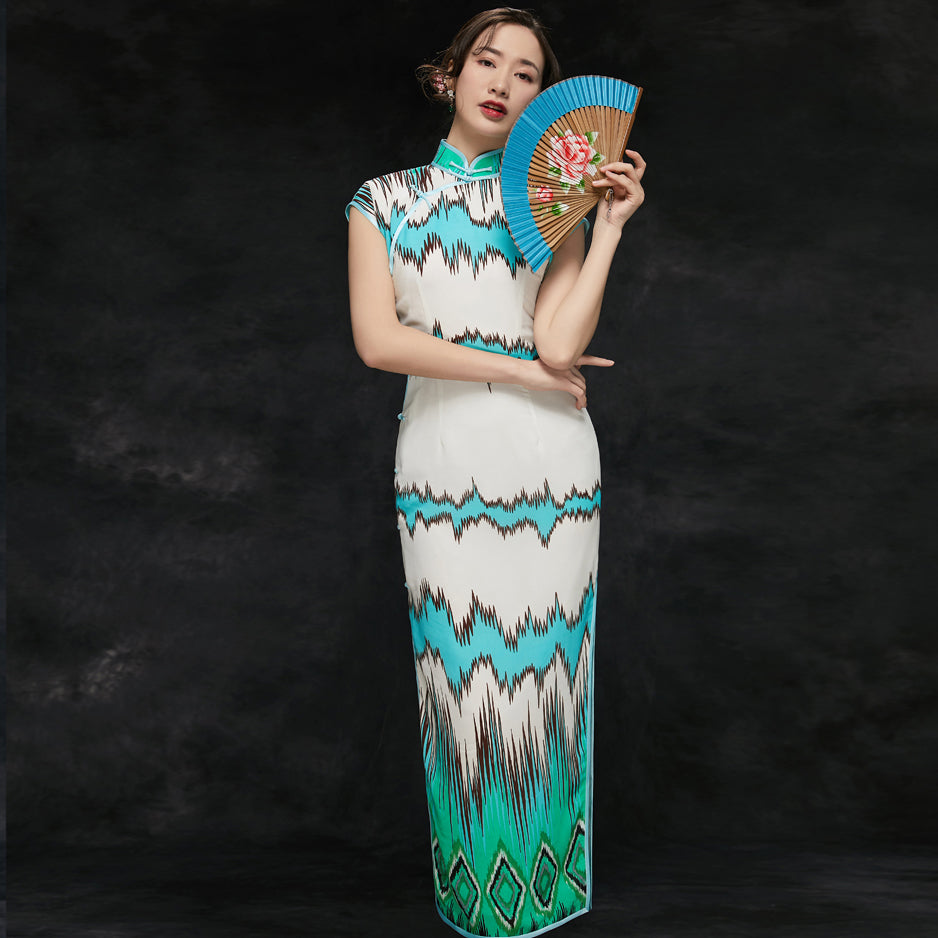 Cap Sleeve Cheongsam Qipao Chinese Style Summer Dress – IDREAMMART