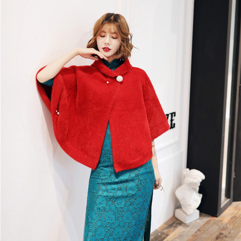 Cheongsam Matched Artificial Mink Chinese Style Shawl – IDREAMMART
