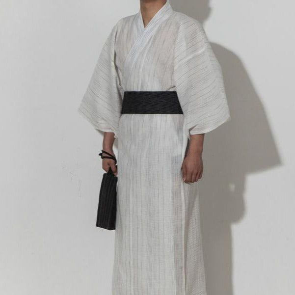 Striped Pattern Traditional Japanese Kimono Retro Samurai Robe – IDREAMMART