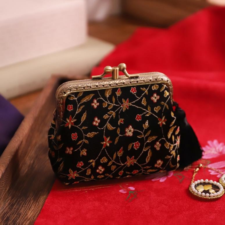 Multi-Level Floral Brocade Chinese Purse Wallet – IDREAMMART