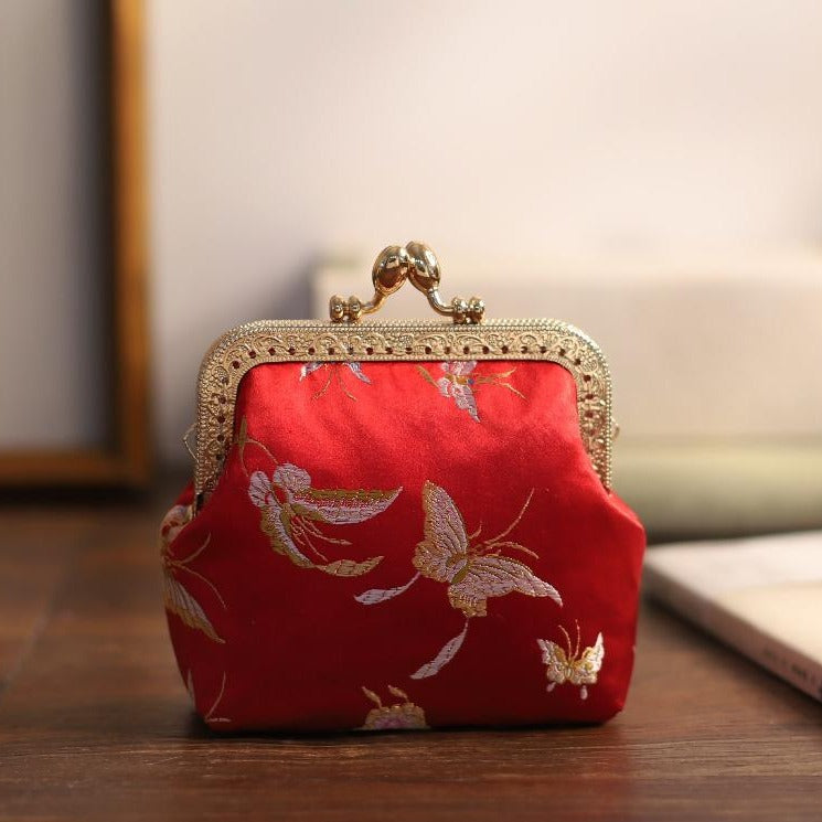 Butterfly Pattern Brocade Chinese Purse Wallet – IDREAMMART