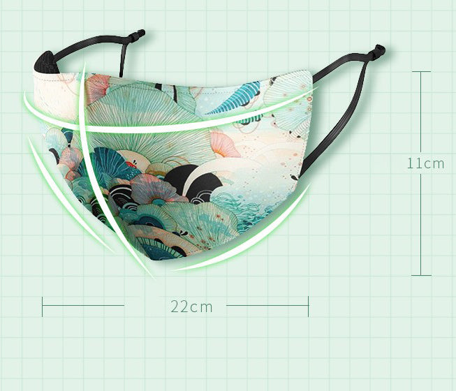 Silk Blend Double Face Mask Oriental Style Dust Mask – IDREAMMART