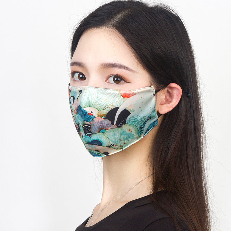 Silk Blend Double Face Mask Oriental Style Dust Mask – IDREAMMART