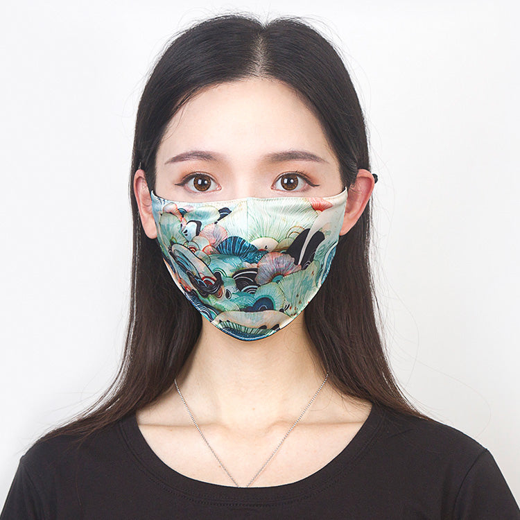 Silk Blend Double Face Mask Oriental Style Dust Mask – IDREAMMART